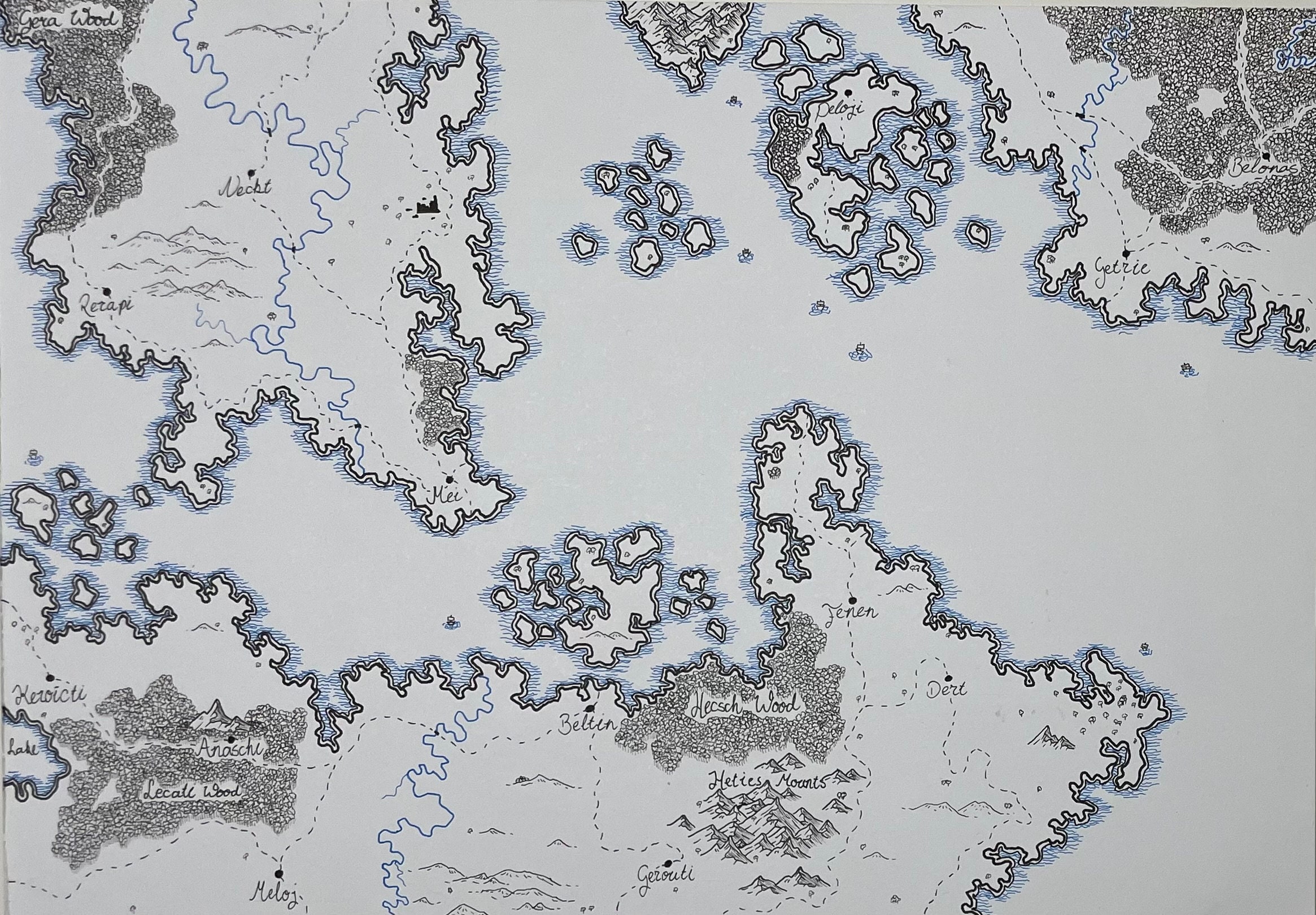 Handdrawn, Custom Land and City Fantasy Maps (A5, A4, A3) for Dnd, a ...