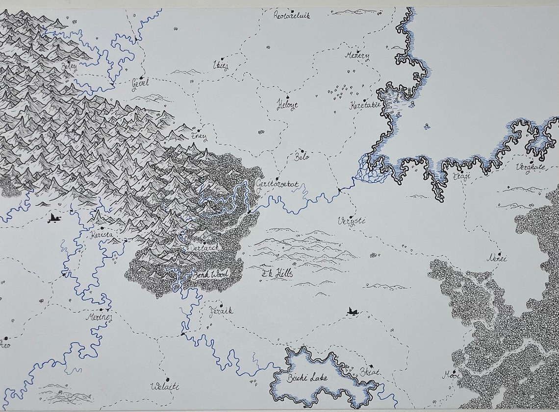 Handdrawn, Custom Land and City Fantasy Maps (A5, A4, A3) for Dnd, a ...