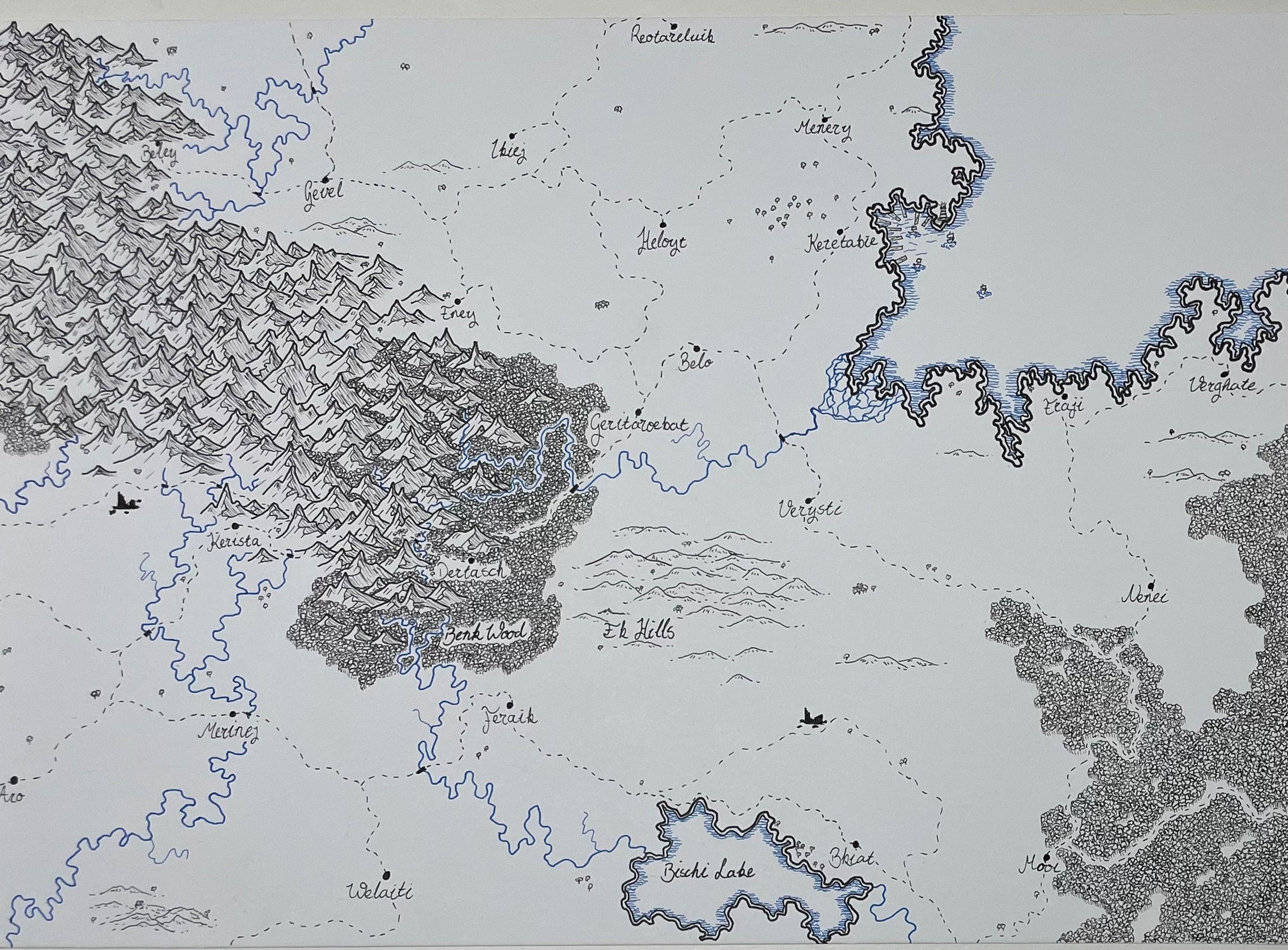 Handdrawn, Custom Land and City Fantasy Maps (A5, A4, A3) for Dnd, a ...