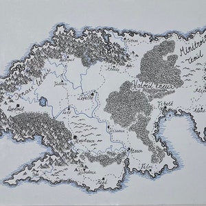 Handdrawn, Custom Land and City Fantasy Maps (A5, A4, A3) for Dnd, a ...