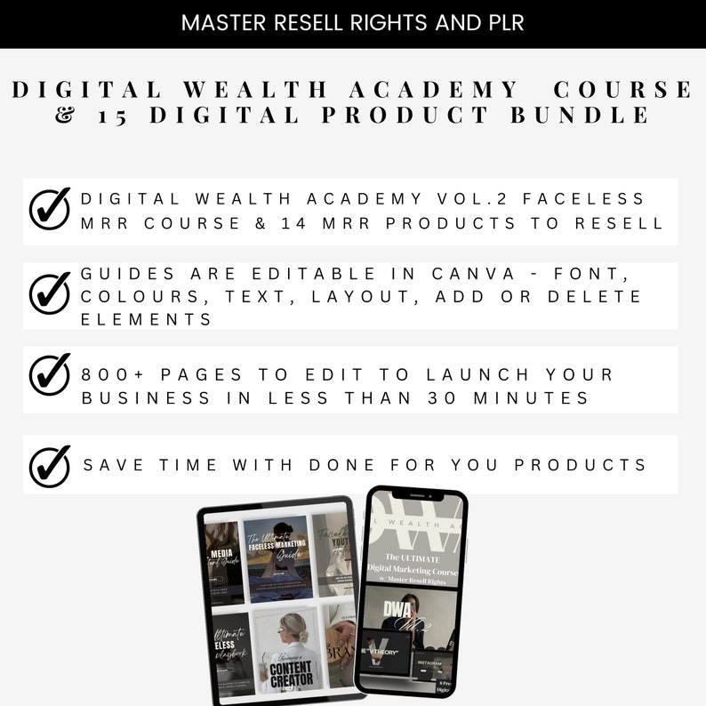 Digital Wealth Academy Course Vol.2 MRR, With 14 MRR Products, Digital ...