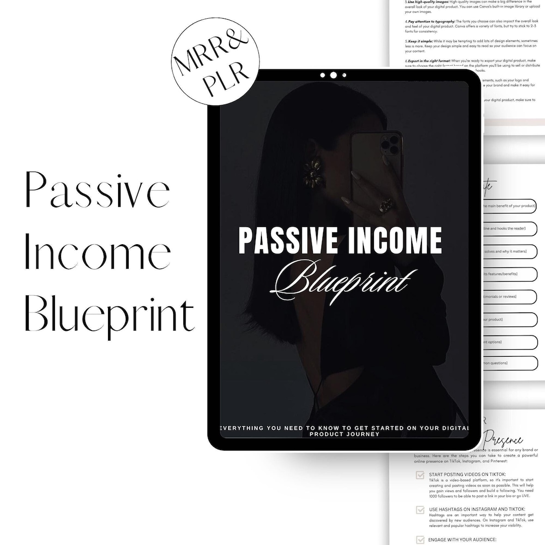 Passive Income Blueprint Guide/ebook With MRR/PLR, Digital Marketing ...