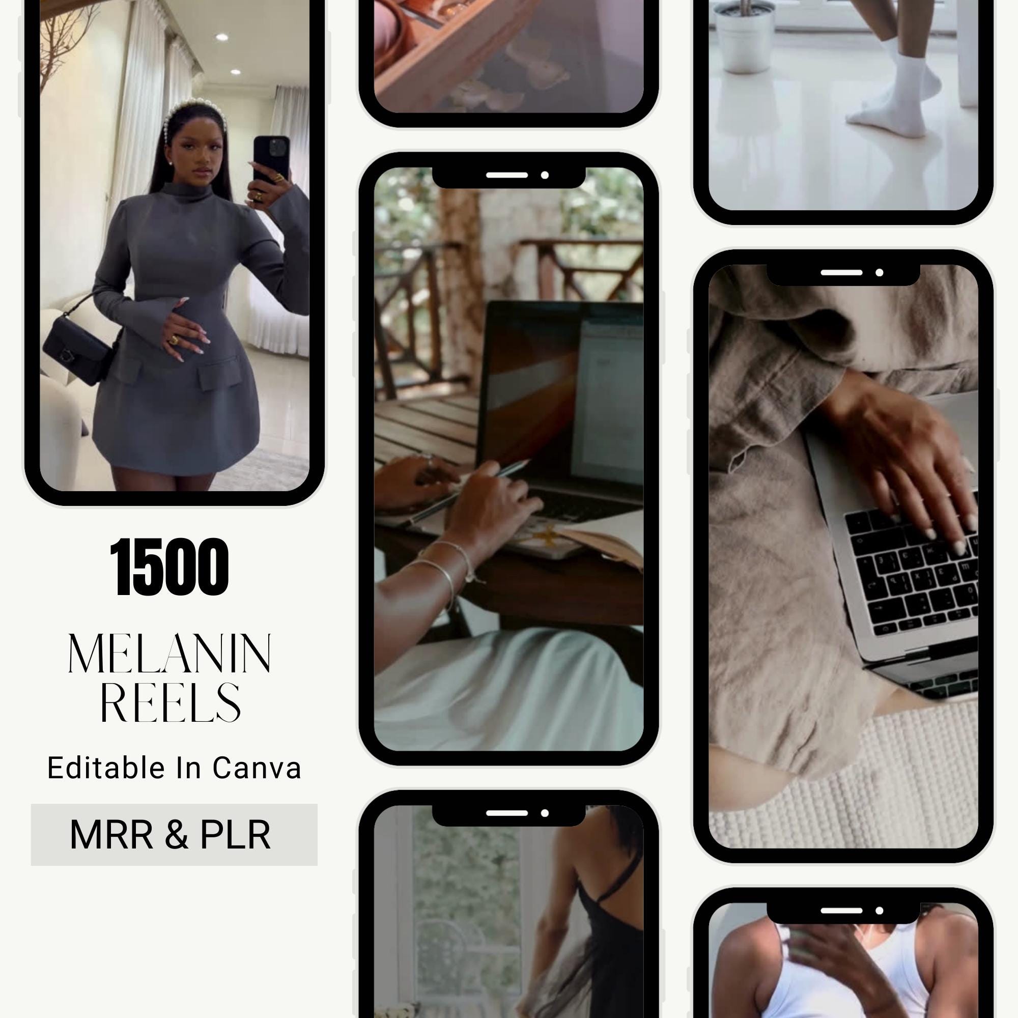 1500 Faceless Melanin Aesthetic Reels, Instagram Reels, Faceless ...