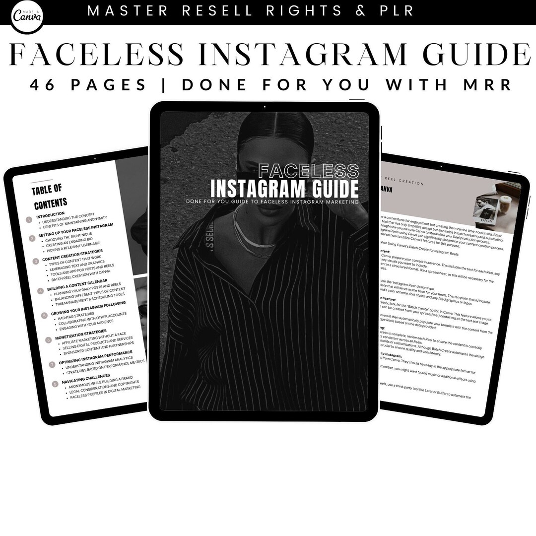 NEW 2024 Faceless Instagram Guide 2024, Digital Marketing, MRR, Digital Marketing Course ...
