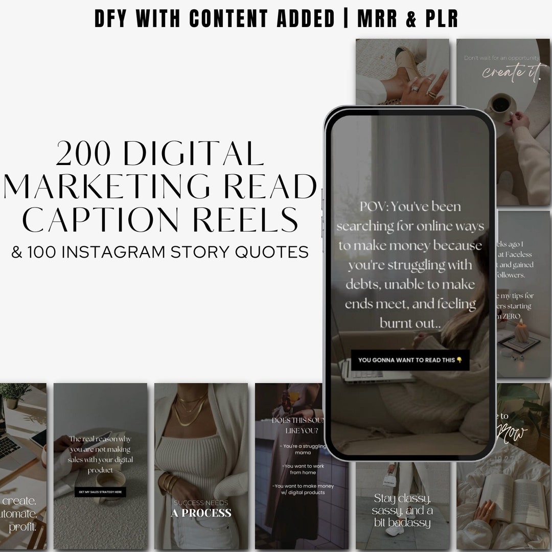 Digital Marketing Caption Reels: Instagram Story Quotes, Canva ...