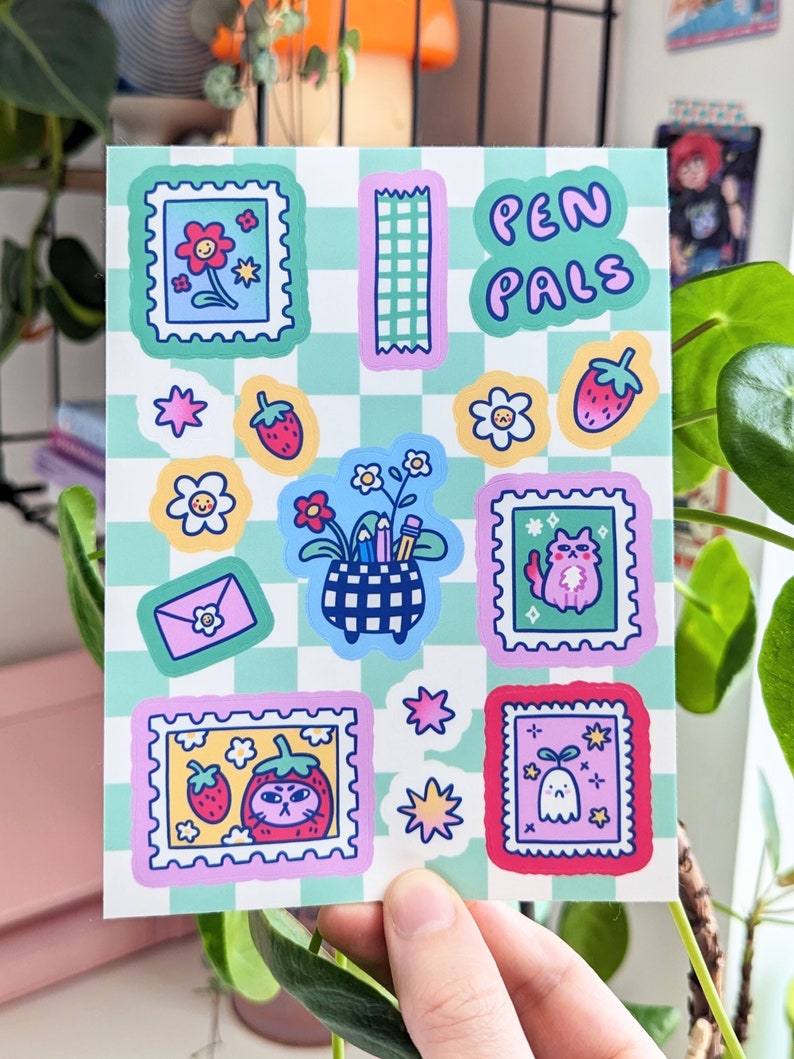 Pen Pals Sticker Sheet - A6 Matte Vinyl Stickers - Etsy