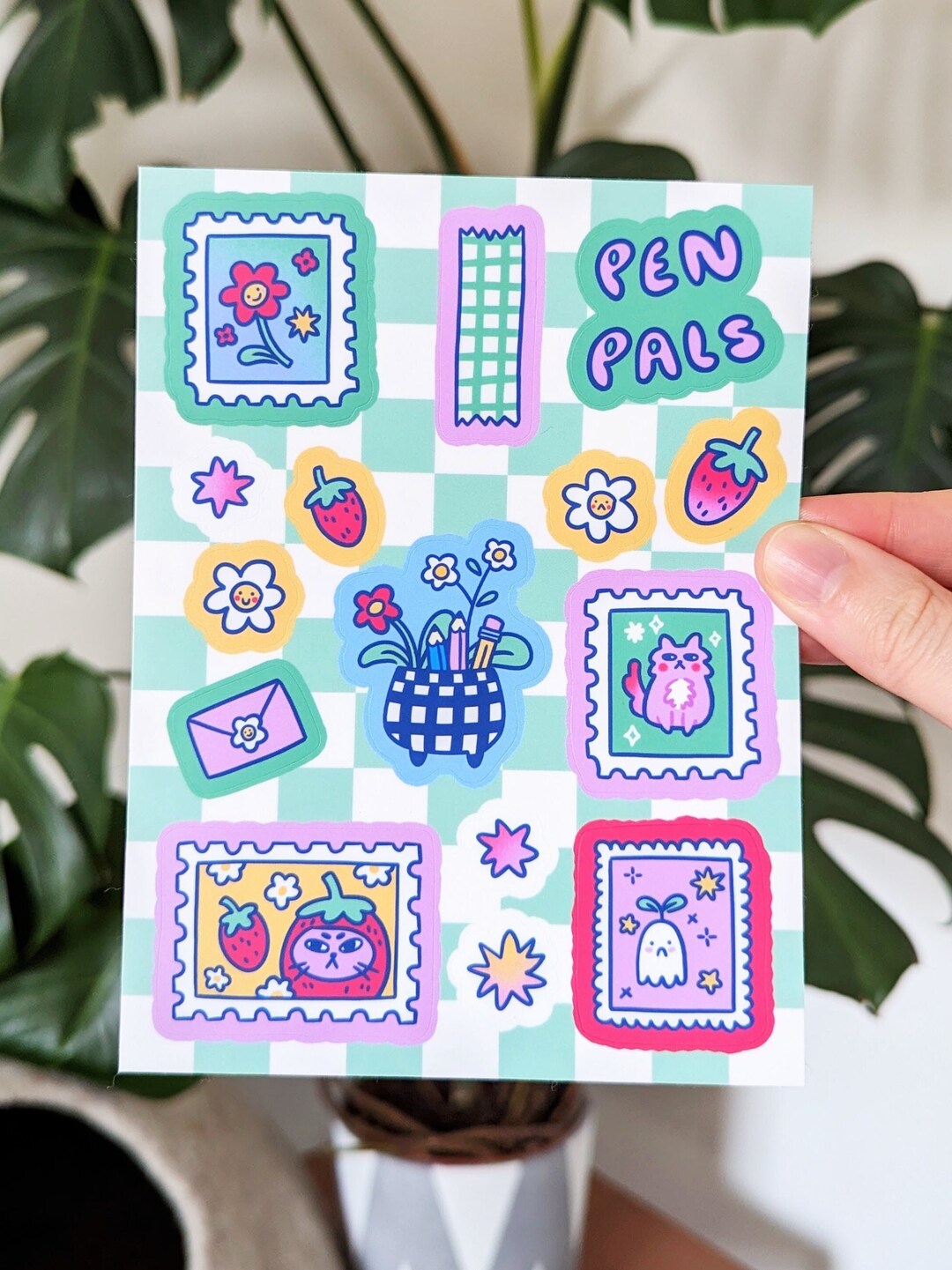 Pen Pals Sticker Sheet - A6 Matte Vinyl Stickers - Etsy