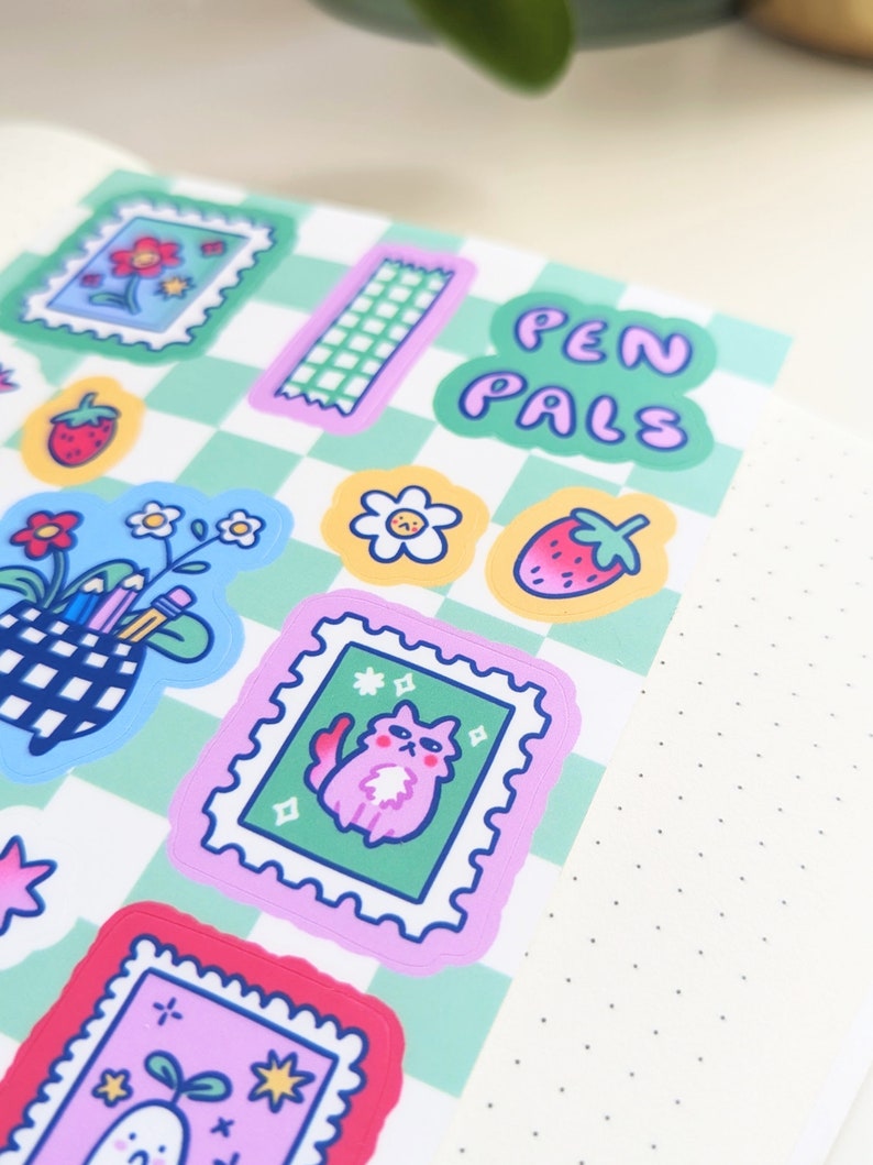 Pen Pals Sticker Sheet - A6 Matte Vinyl Stickers - Etsy