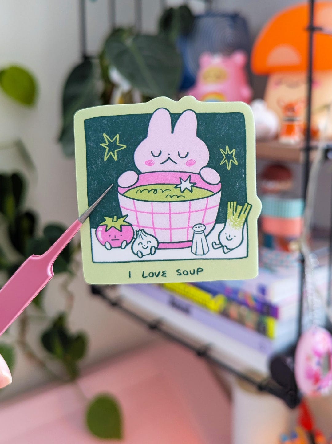 I Love Soup Sticker - Cute Sticker, Vinyl Sticker, Soup Person, Cute ...