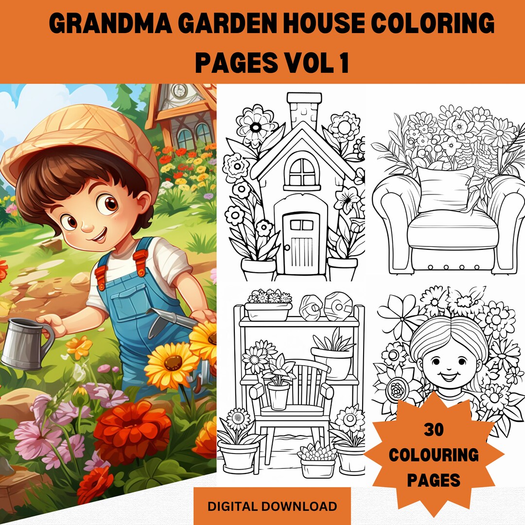 Fantasy Garden Adventures Printable Coloring Pages for Kids, Plant ...