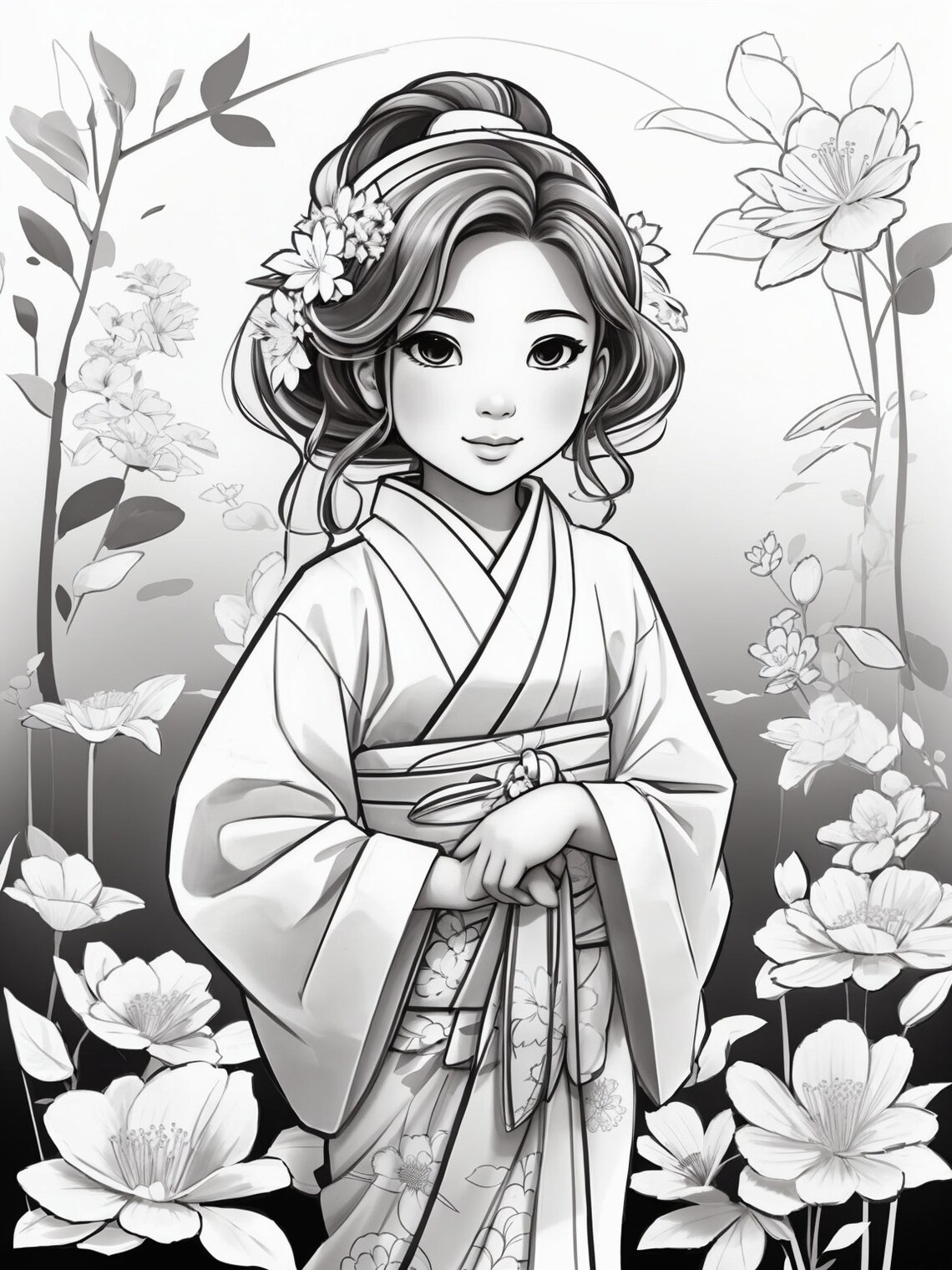Japanese Kimono Coloring Book-traditional Designs for Relaxation and ...