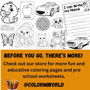 Cheeky Octopus Coloring Educational Sheets, Octopus Coloring Book Gift ...