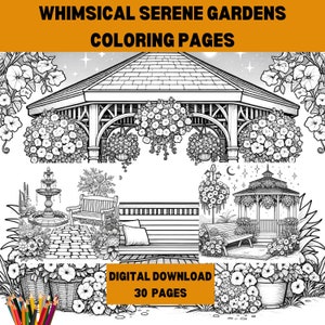 Whimsical Garden Coloring Book Vibrant Art Therapy for Adults and Kids ...
