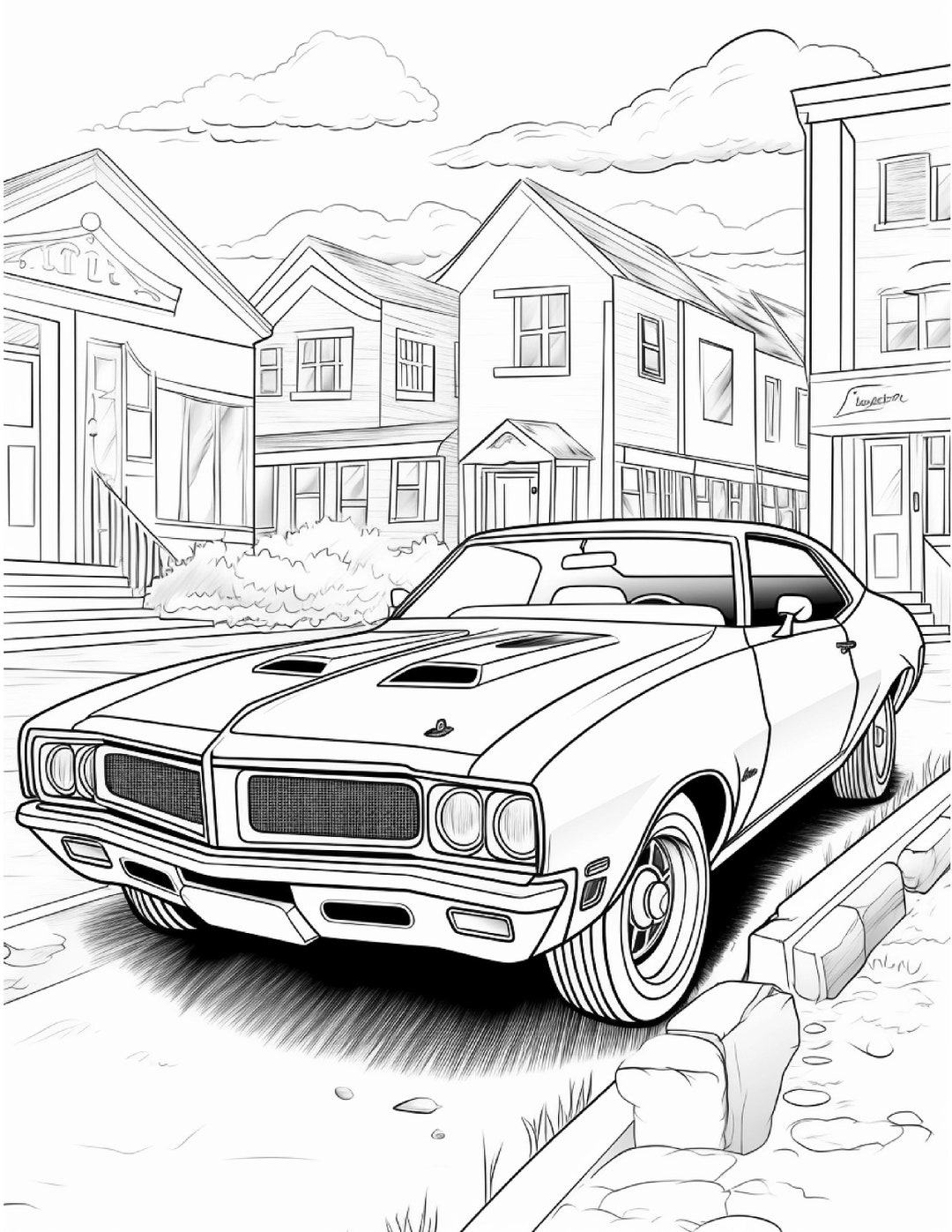 70 American Muscle Cars Coloring Pages, Download American Classic Cars ...