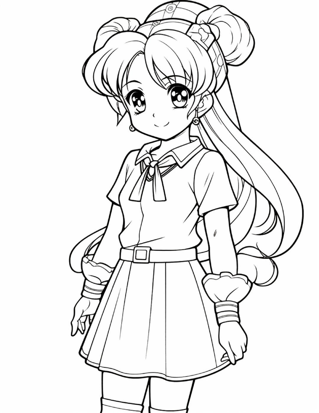 Anime Coloring Pages - Etsy