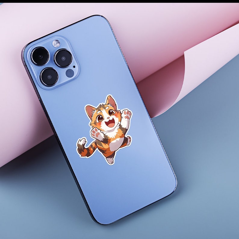 20 Cute Cats Digital Stickers Png Bundle,kawaii Cat Funny Stickers,cat ...