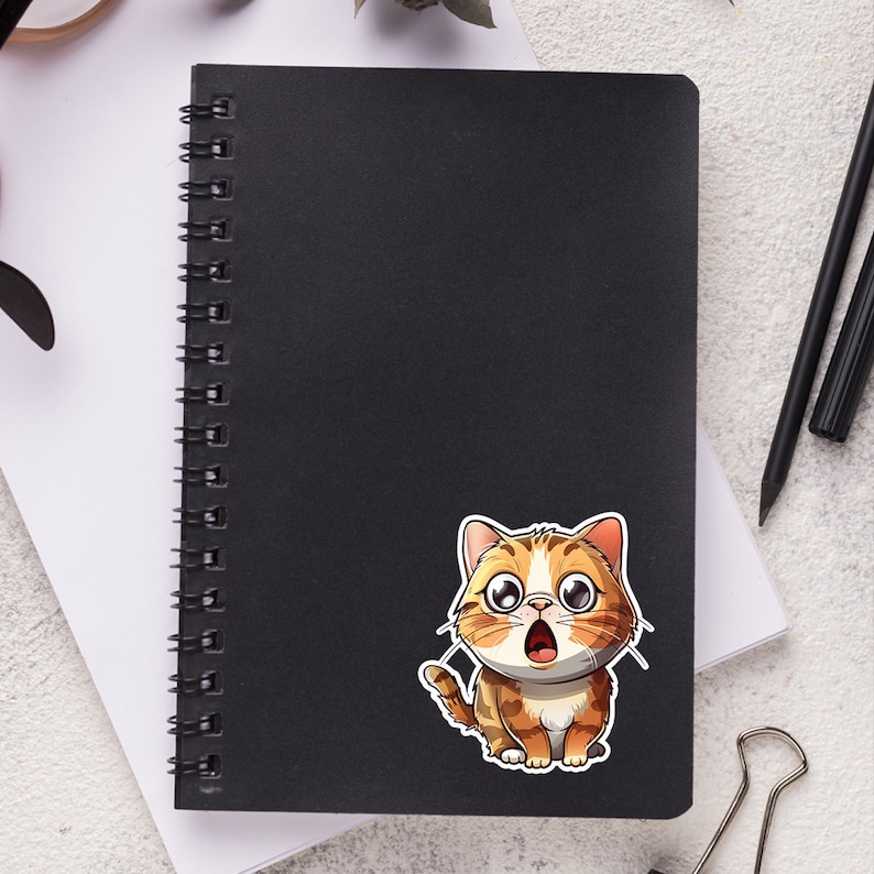 20 Cute Cats Digital Stickers Png Bundle,kawaii Cat Funny Stickers,cat ...