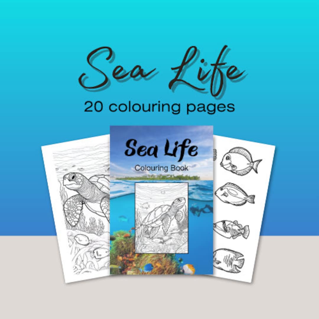 Sea Life Colouring Pages - Etsy