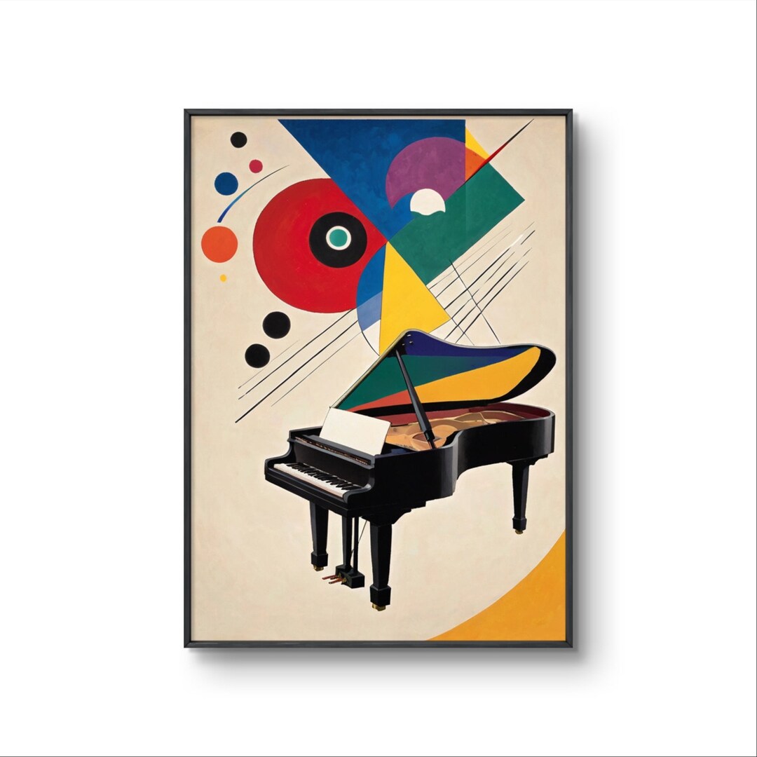 Decorative Poster Grand Piano Kandinsky Style Grand Piano Decoration ...
