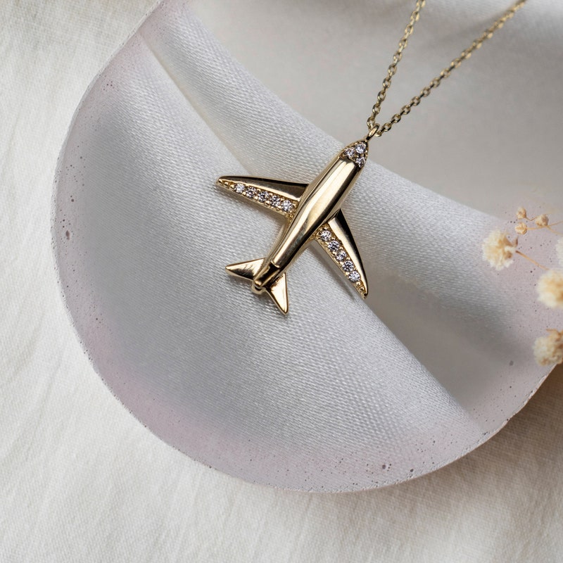Airplane Necklace - Etsy