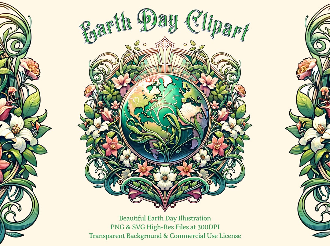 Earth Day Clipart Illustration Earth Day SVG Earth Day PDF Earth Day ...