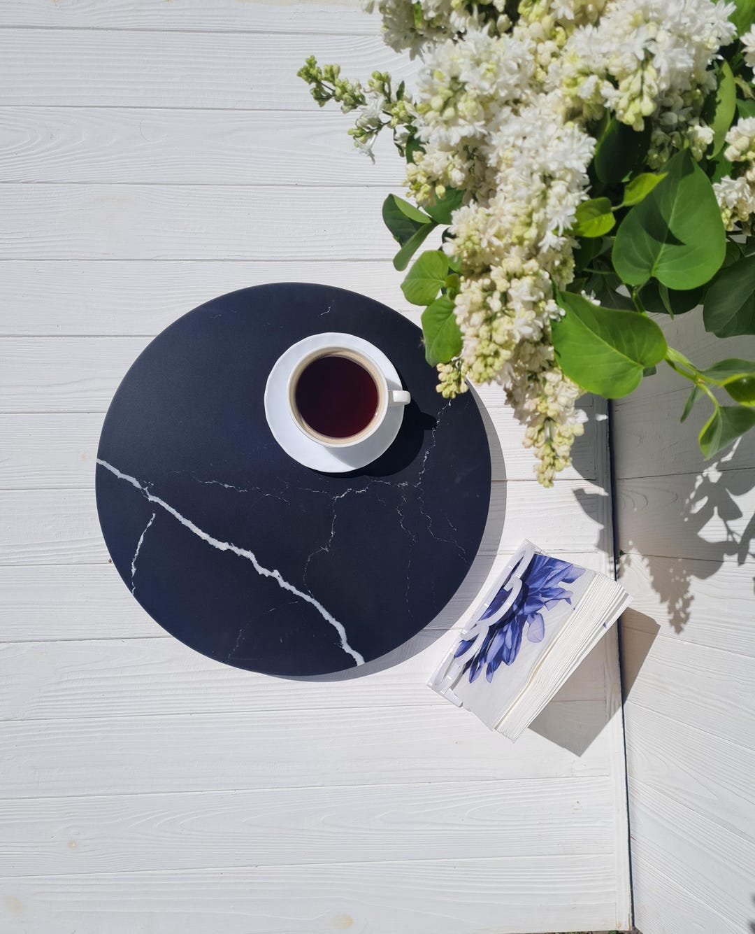 Rotating Serving Tray, Lazy Susan Turntable Serving Board, Large Swivel ...