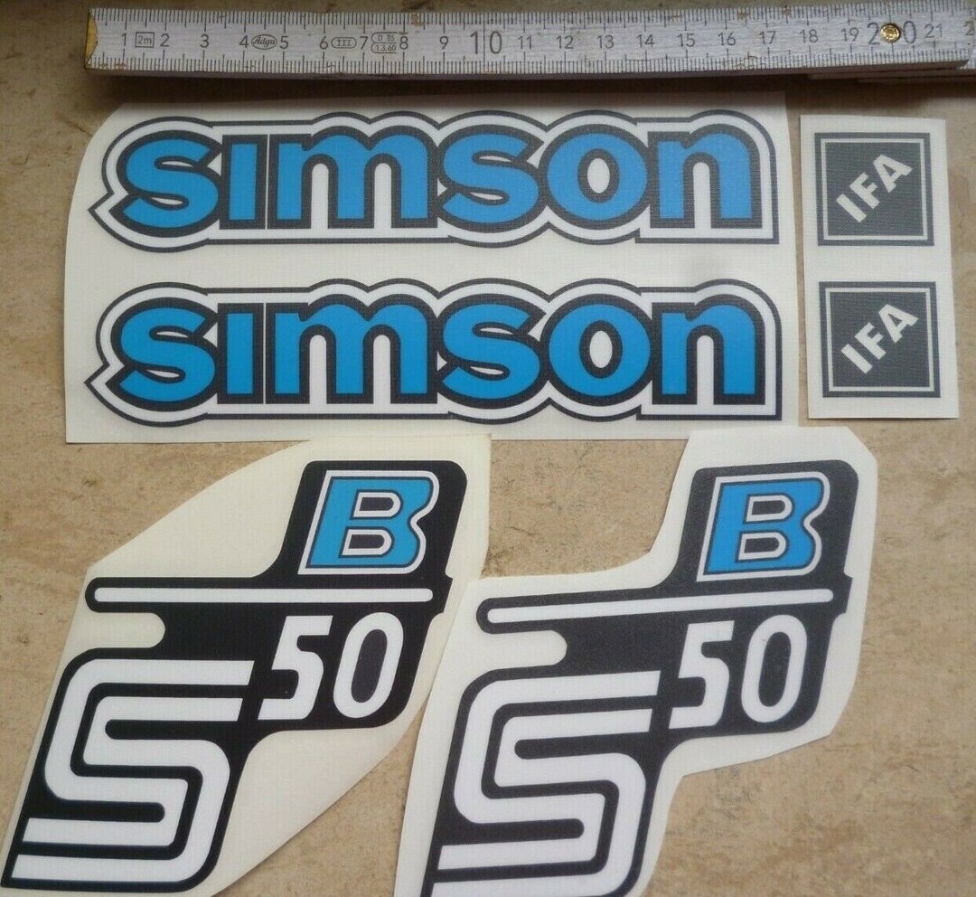 Sticker,simson,ifa,side Cover,tank,s50b Blue-white-black - Etsy