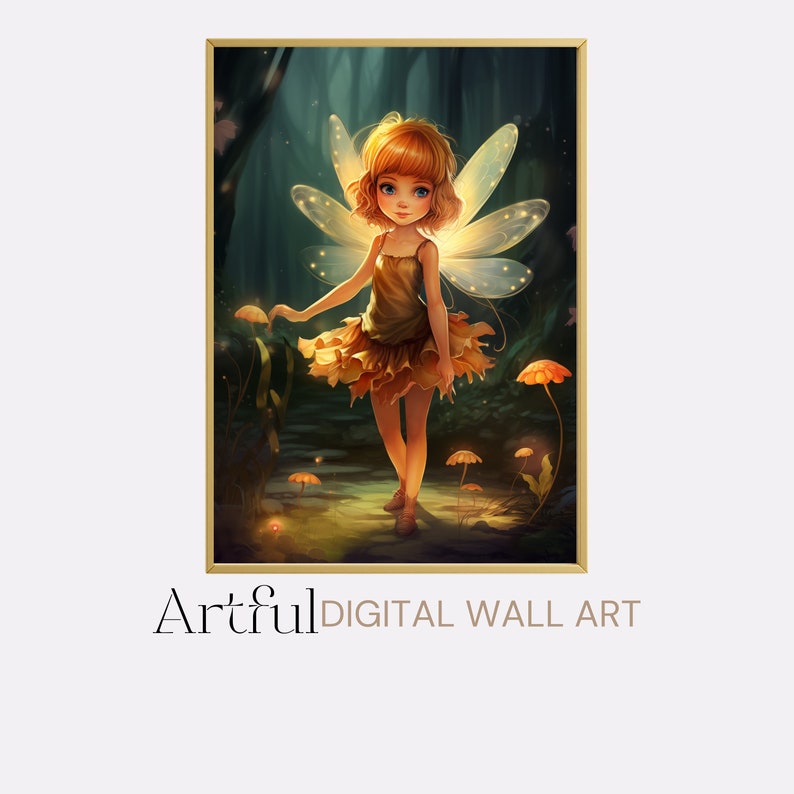 Fairy Wall Art Printable Fairy Digital Print Fairy Wall Decor Kids Room Wall Art Digital Nursery ...