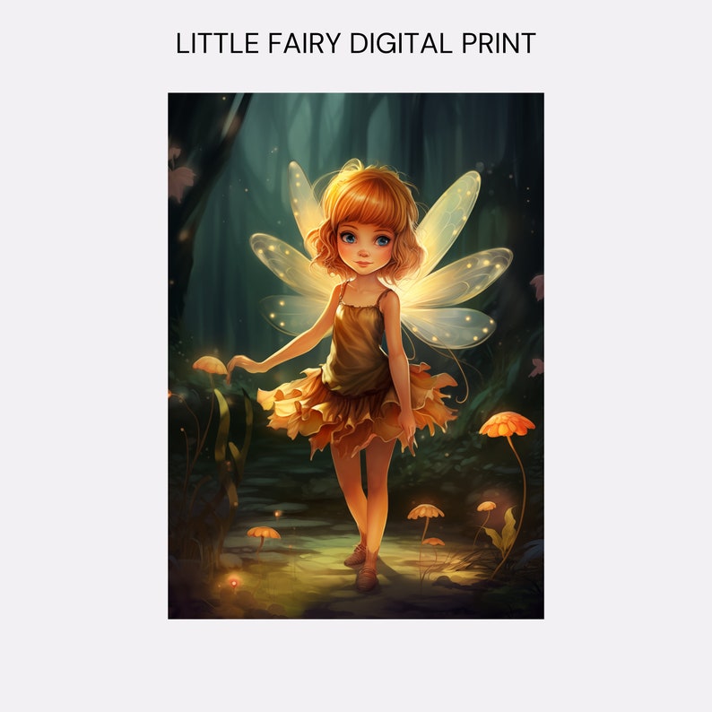 Fairy Wall Art Printable Fairy Digital Print Fairy Wall Decor Kids Room ...
