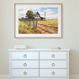 Old Barn Printable Poster for Western Farmhouse Decor, Vintage Style ...