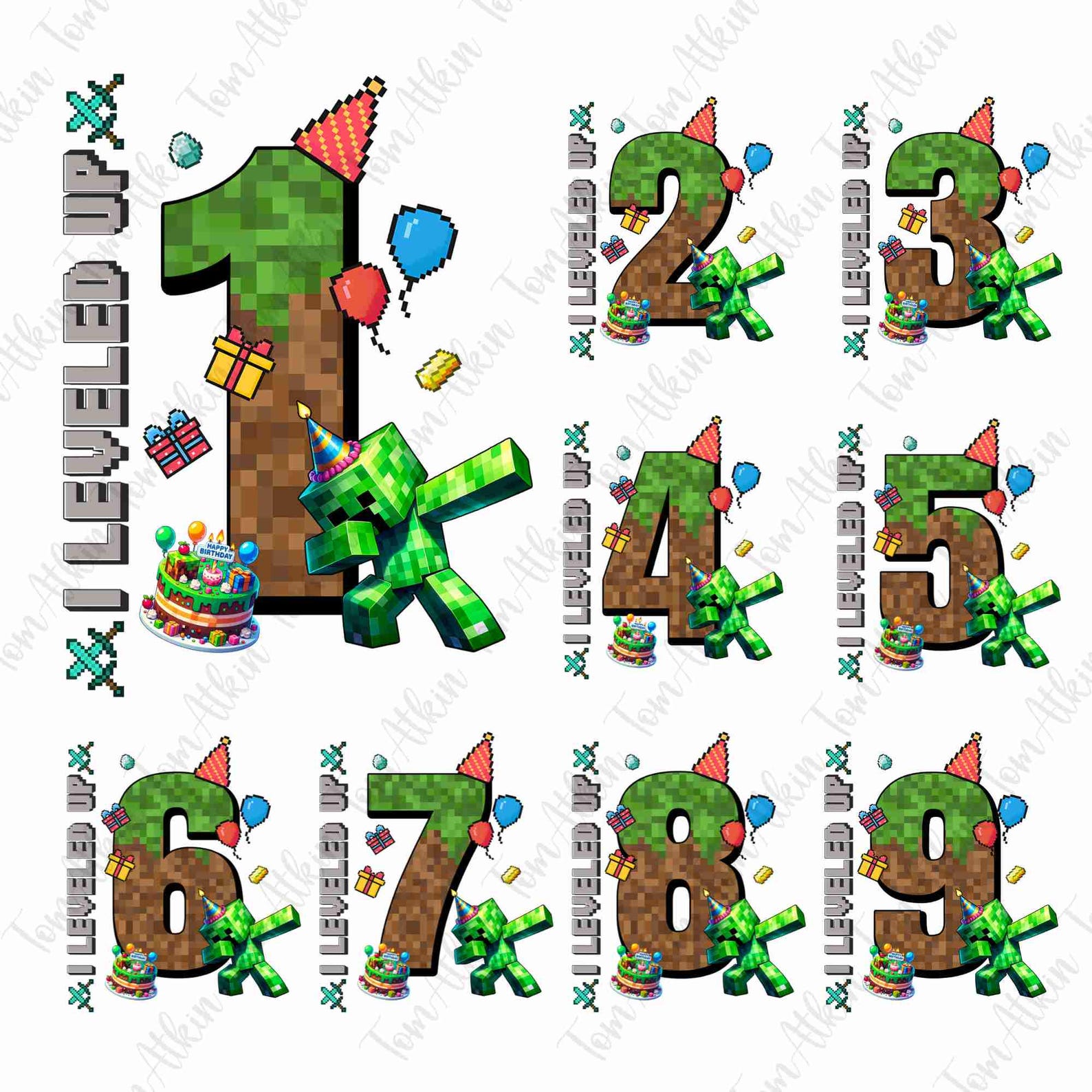 Happy Birthday Gamer Png, Mine Birthday Png, Gamer Dabbing Png, Happy ...