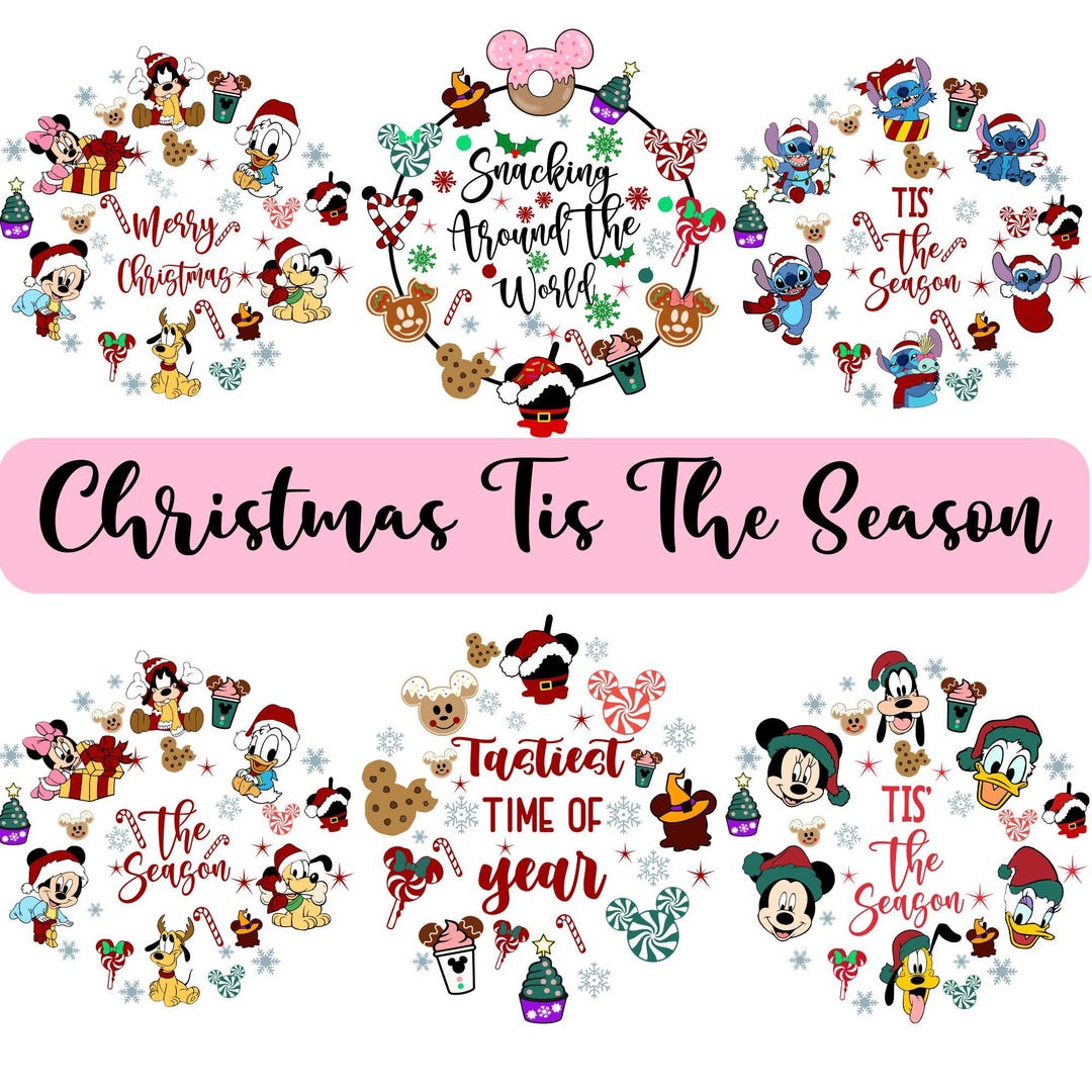 Christmas Tis the Season SVG Bundle, Cute Mouse Holiday Clipart, Candy ...