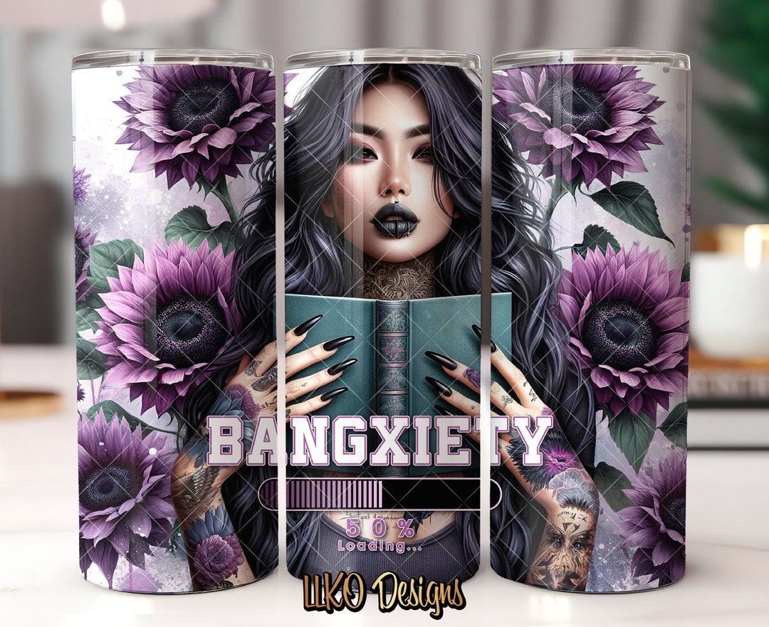 Bangxiety Tumbler Wrap 20oz Sublimation Tumbler Design Purple ...