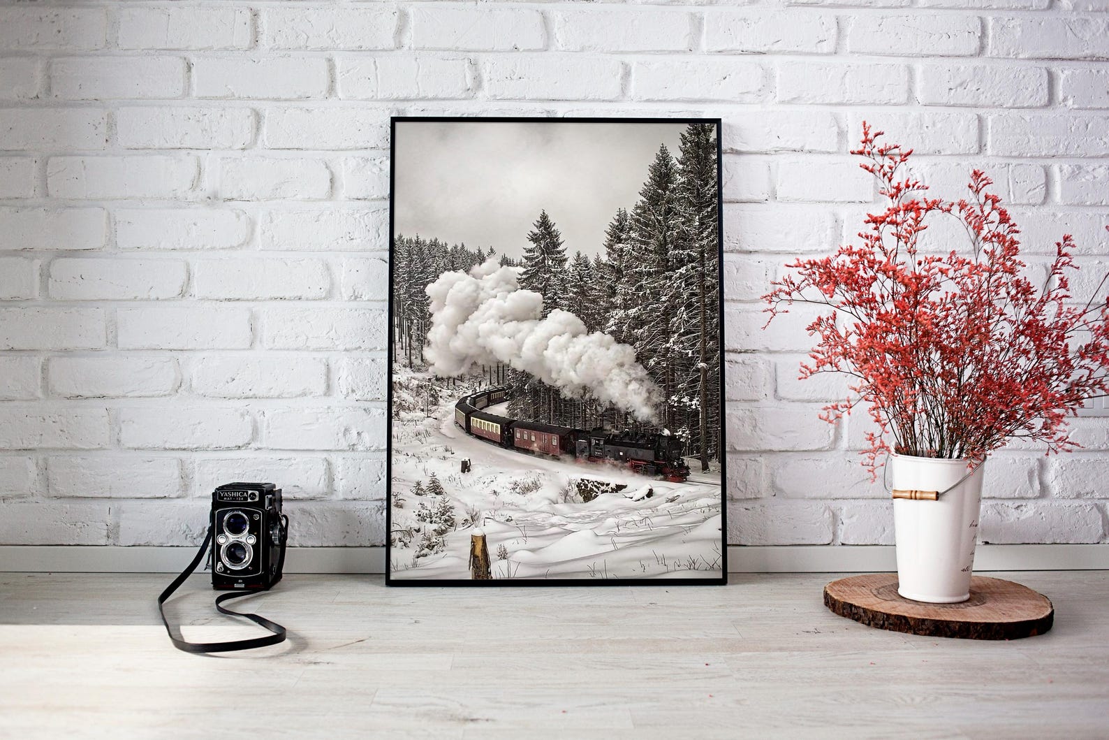 Winter Christmas Poster, Christmas Decor, Printable Art Digital ...