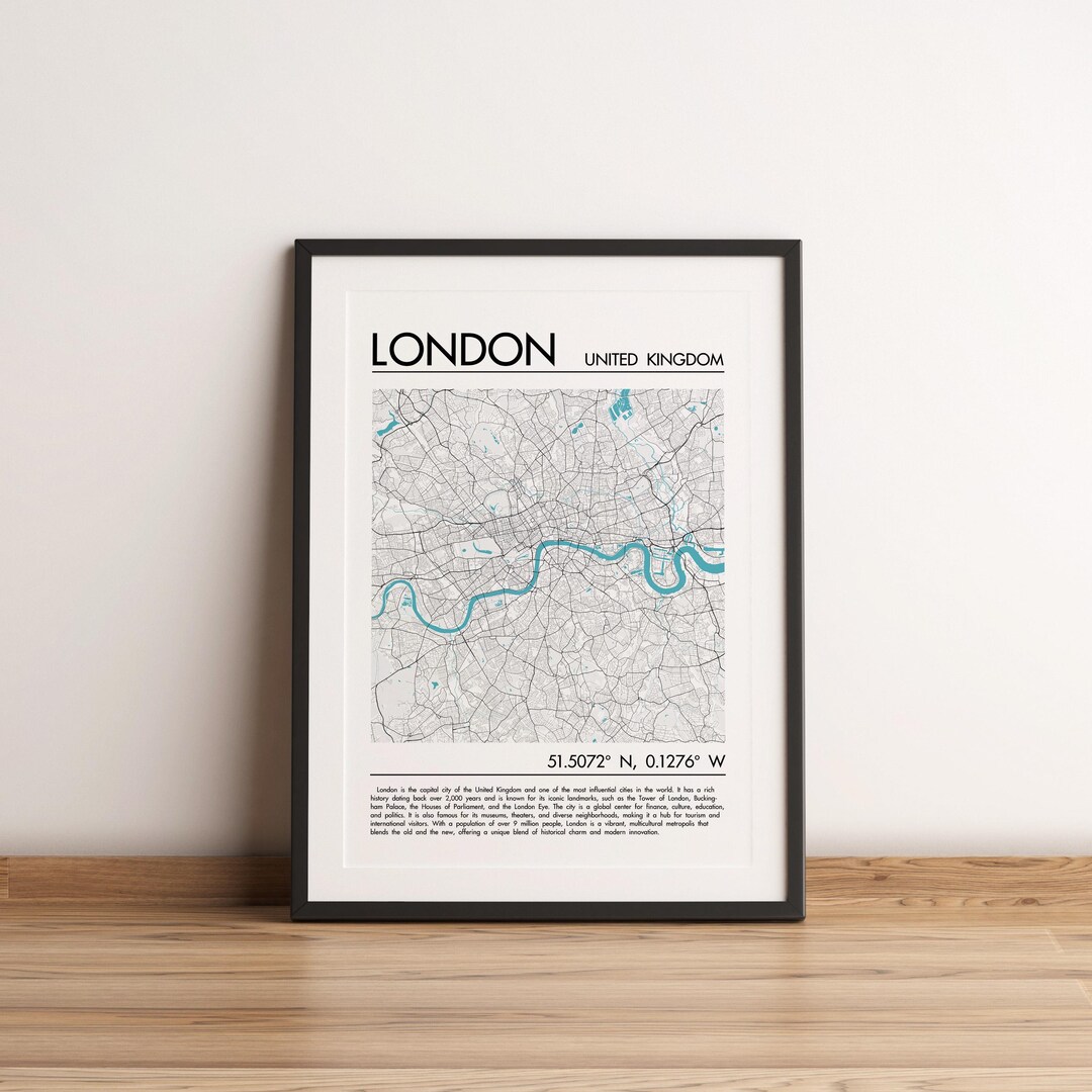 London City Poster United Kingdom City Poster Digital Download Custom ...