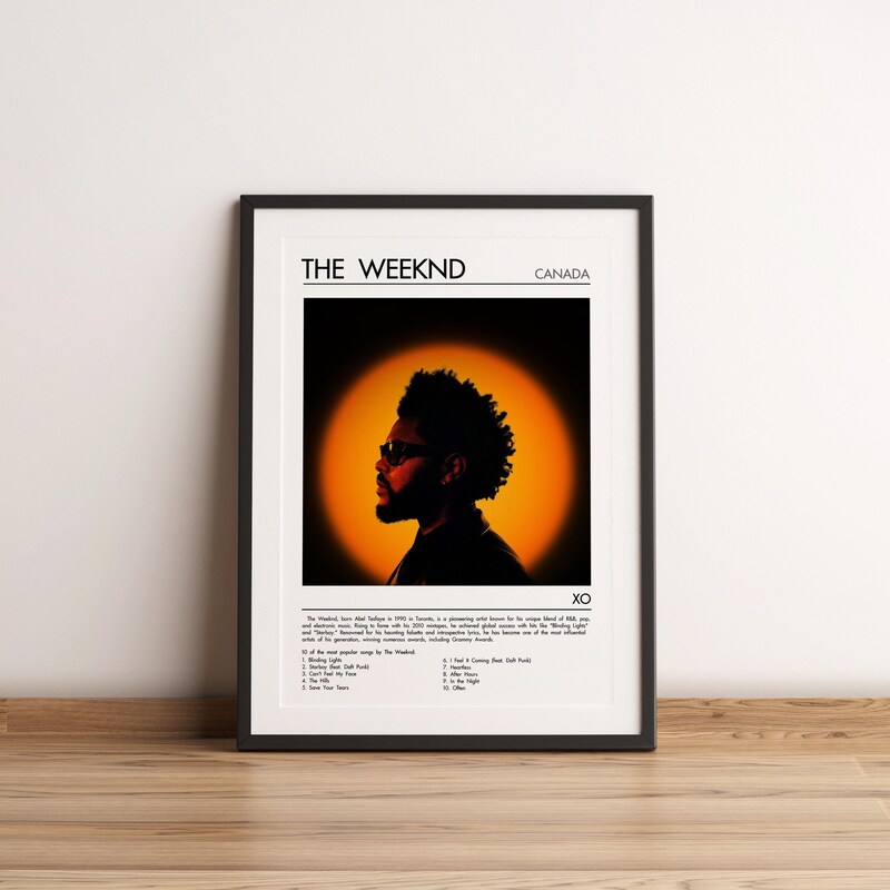 The Weeknd Wall Art - Etsy