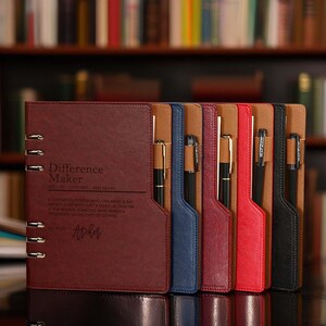 Custom Name Difference Maker Diary, Personalized Leadership Meeting ...