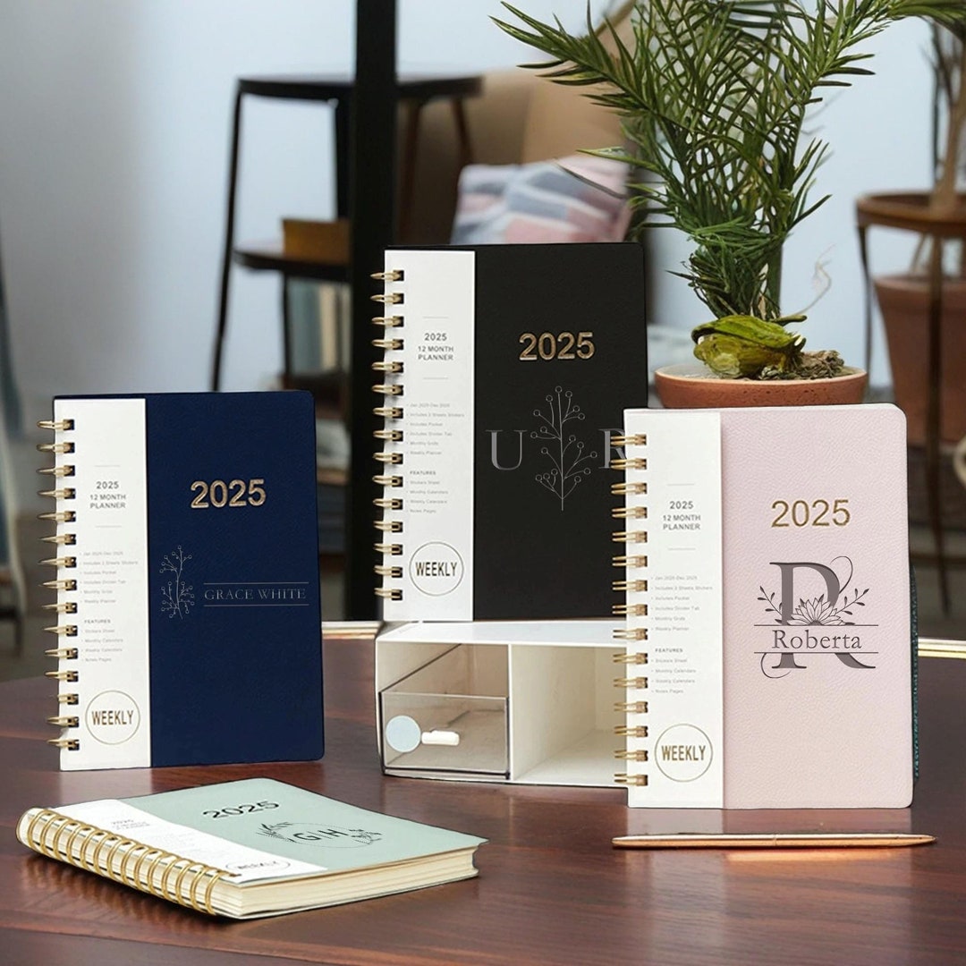 Personalized Leather Schedule, Customized 2025 Planner, Customized ...