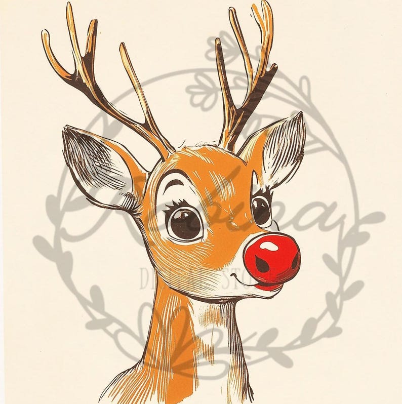Vintage Rudolf the Red Nose Reindeer - Etsy