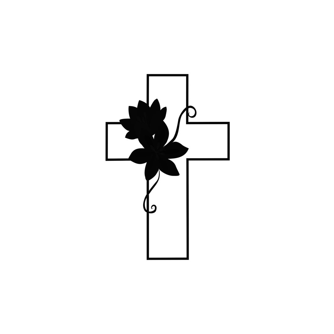 Blessed Floral Cross Svg, Baptism Cross Svg, Christian Cross Svg, Png ...