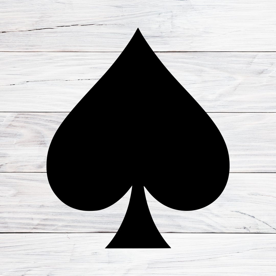 Spade Symbol Svg, Ace of Spade Symbol Svg, Spade Svg, Playing Cards ...