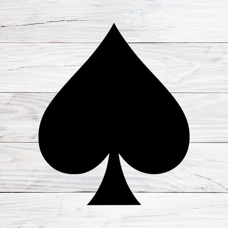 Spade Card Template - Etsy