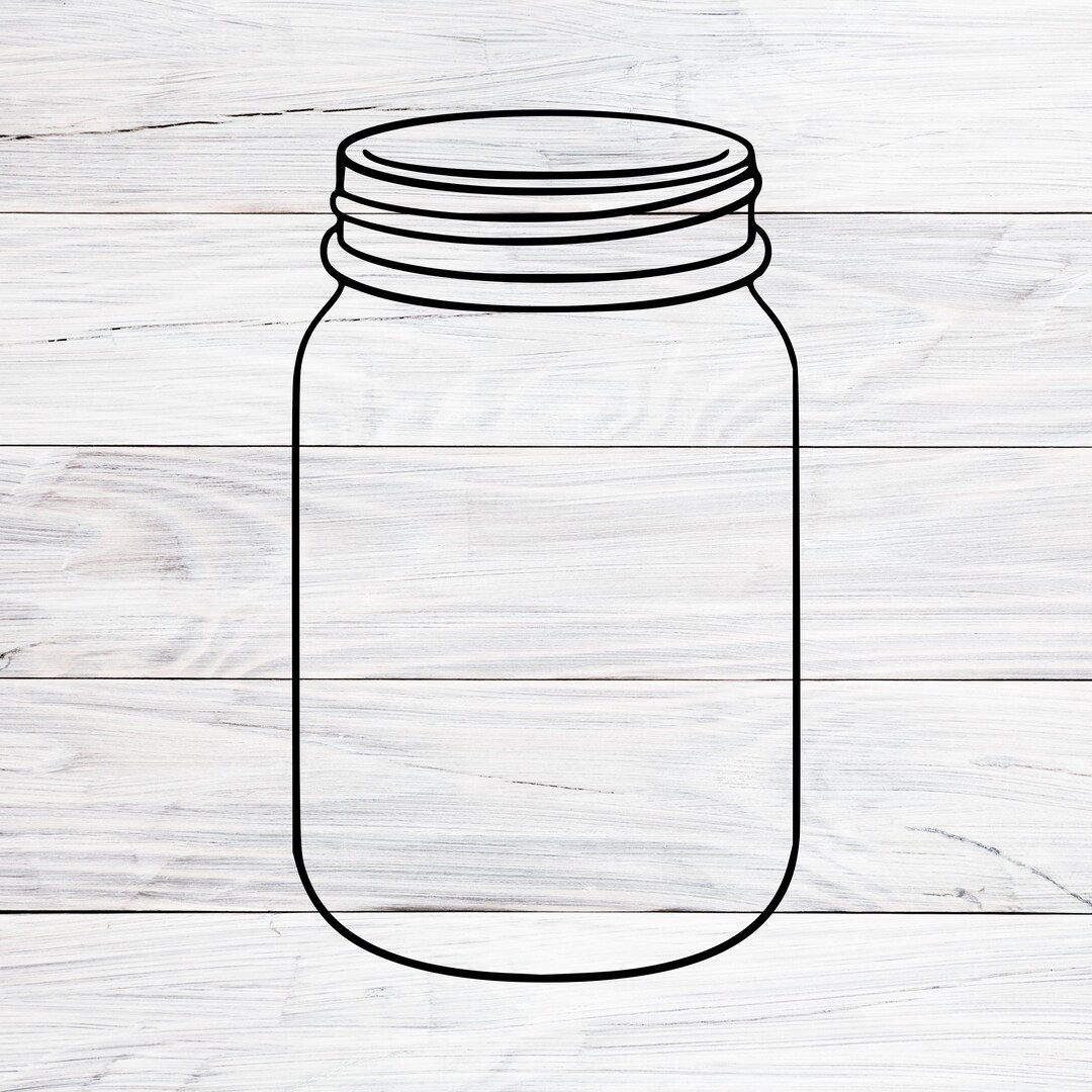 Mason Jar Svg, Mason Jar Cut File, Mason Jar Cricut, Mason Jar ...