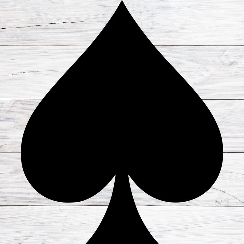 Spade Symbol Svg, Ace of Spade Symbol Svg, Spade Svg, Playing Cards ...