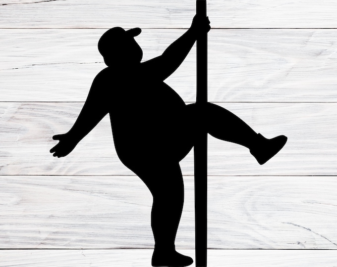 Dad Bod Chubby Man Black Silhouette SVG Person Vector Graphic Clipart ...