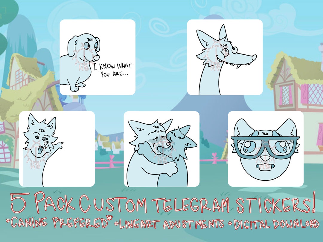 CUSTOM YCH Telegram Sticker Pack 5 Pack - Etsy