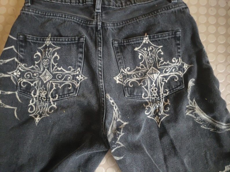 Bleached Jeans - Etsy
