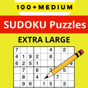 100 Medium Sudoku Puzzles - Large Print for All Ages (PDF) - Etsy
