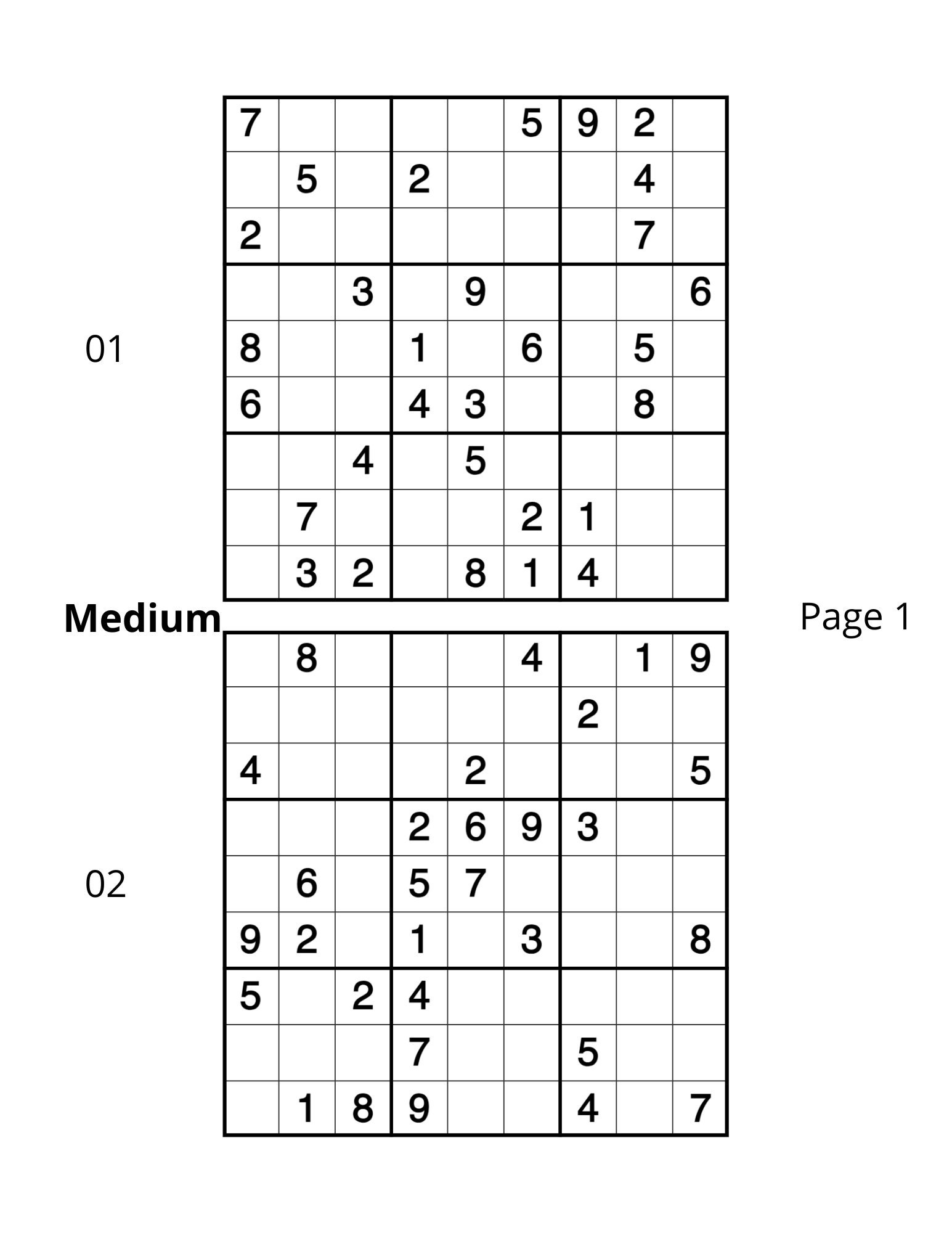 100 Medium Sudoku Puzzles - Large Print for All Ages (PDF) - Etsy