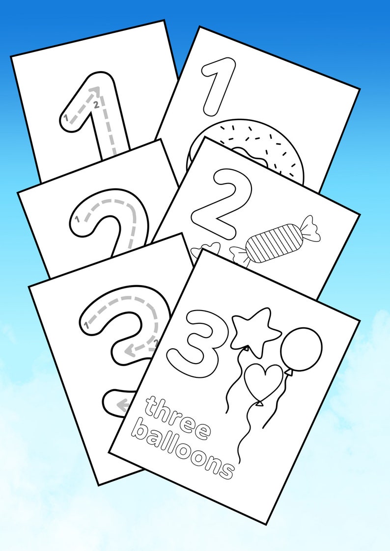 Alphabet & Number Coloring Pages: ABC Learning for Toddlers - Etsy